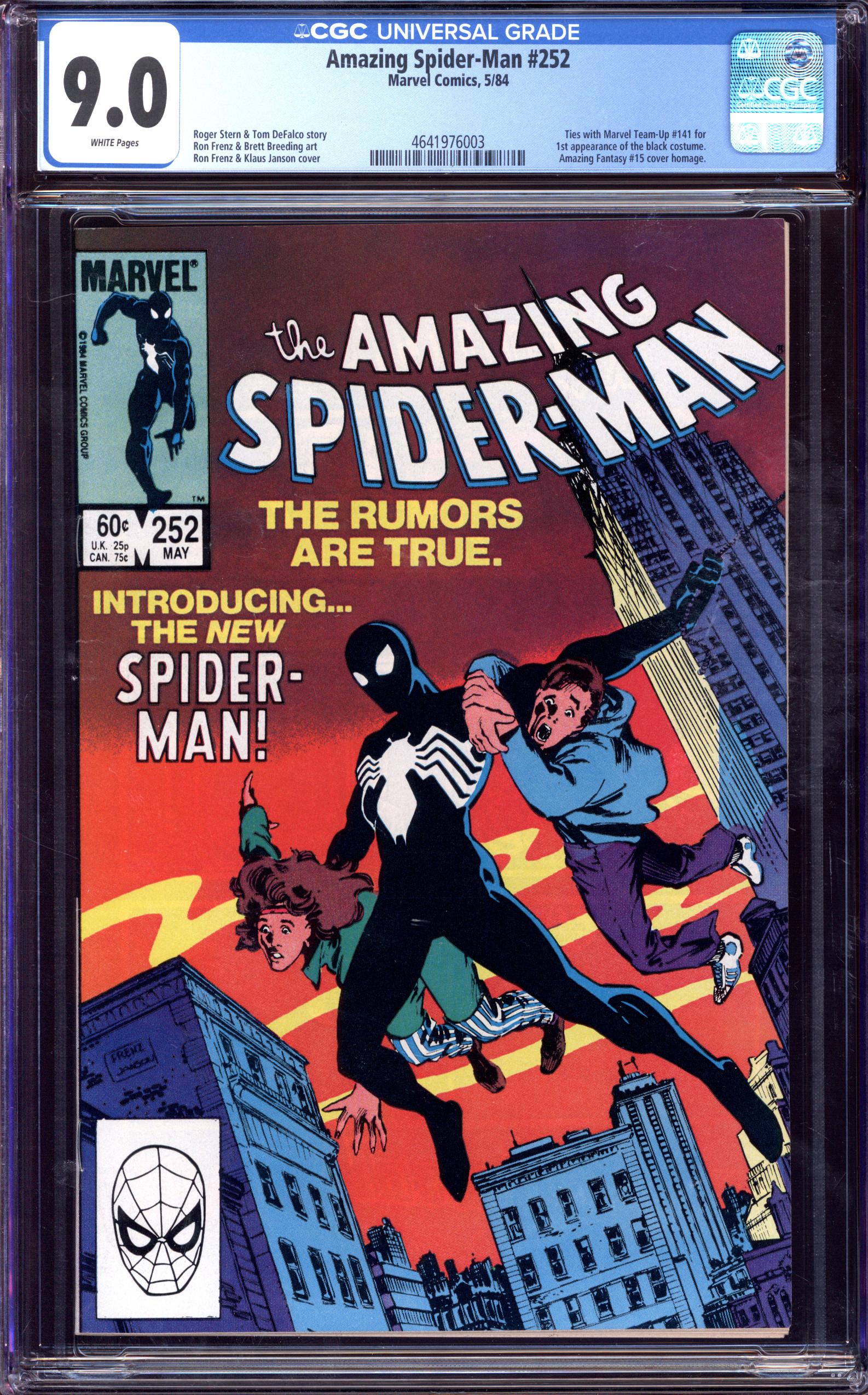 AMAZING SPIDER-MAN #252 CGC 9.0 WHITE PAGES | Reece's Rare Comics