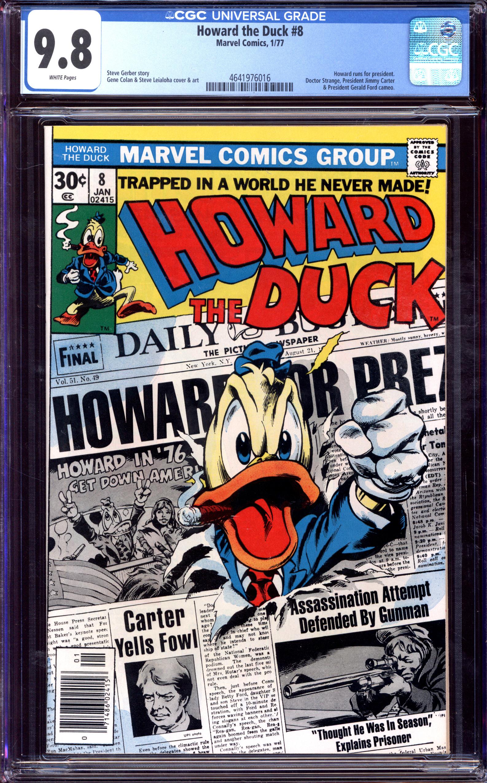 HOWARD THE DUCK #8 CGC 9.8 WHITE PAGES | Reece's Rare Comics