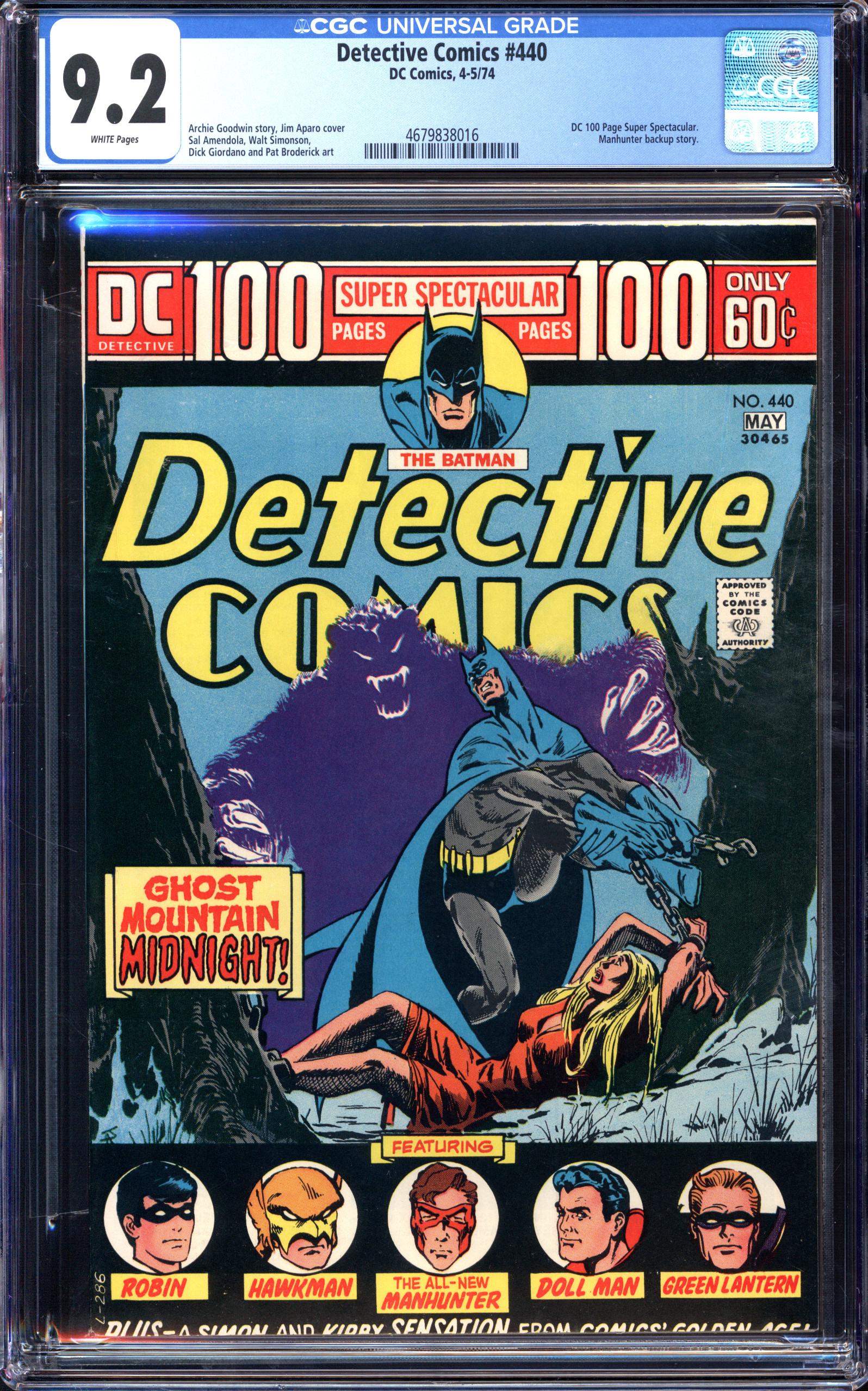 DETECTIVE COMICS #440 CGC 9.2 WHITE PAGES | Reece's Rare Comics