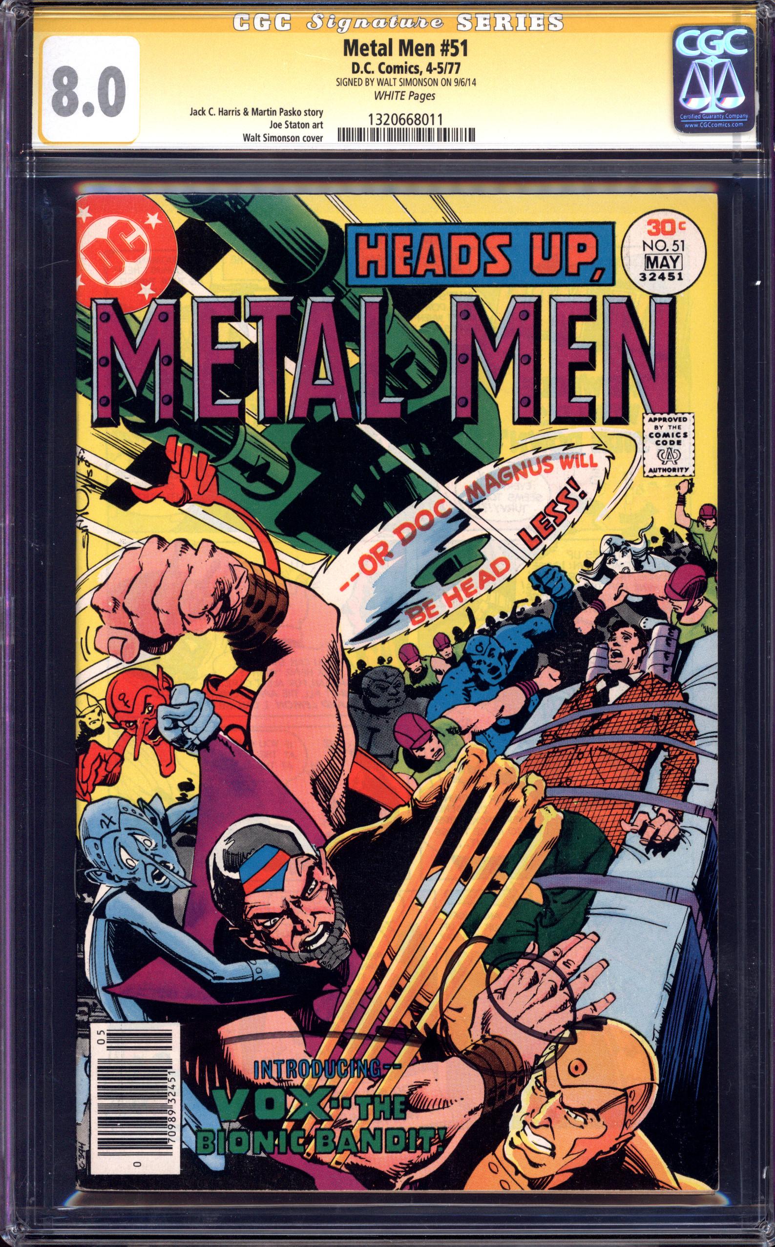METAL MEN #51 CGC 8.0 WHITE PAGES | Reece's Rare Comics