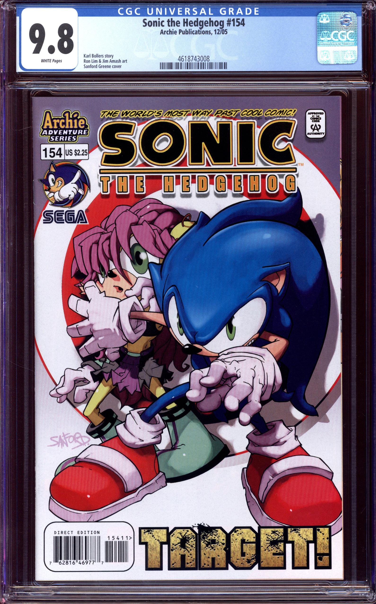 SONIC THE HEDGEHOG #154 CGC 9.8 WHITE PAGES | Reece's Rare Comics