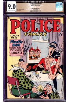 POLICE COMICS #93 CGC 9.0 OW/WH PAGES | Reece's Rare Comics
