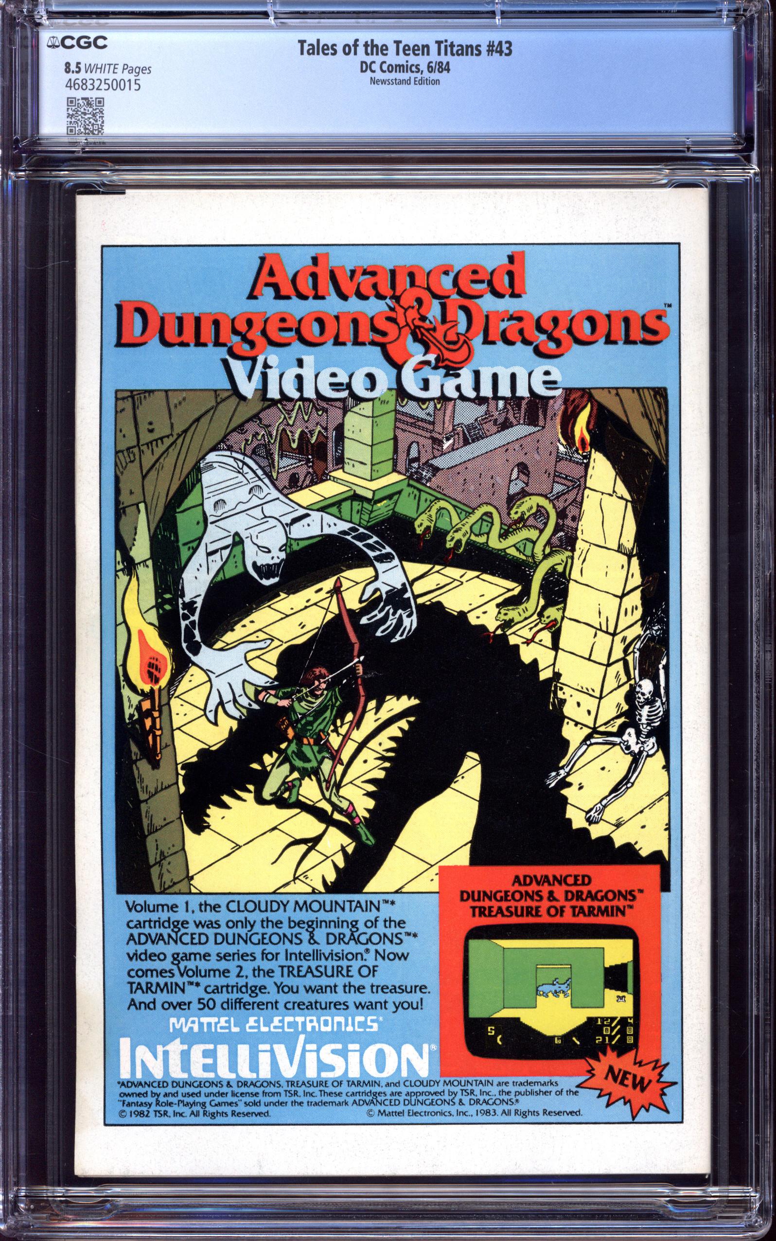 TALES OF THE TEEN TITANS #43 CGC 8.5 WHITE PAGES MARK JEWELERS | Reece ...