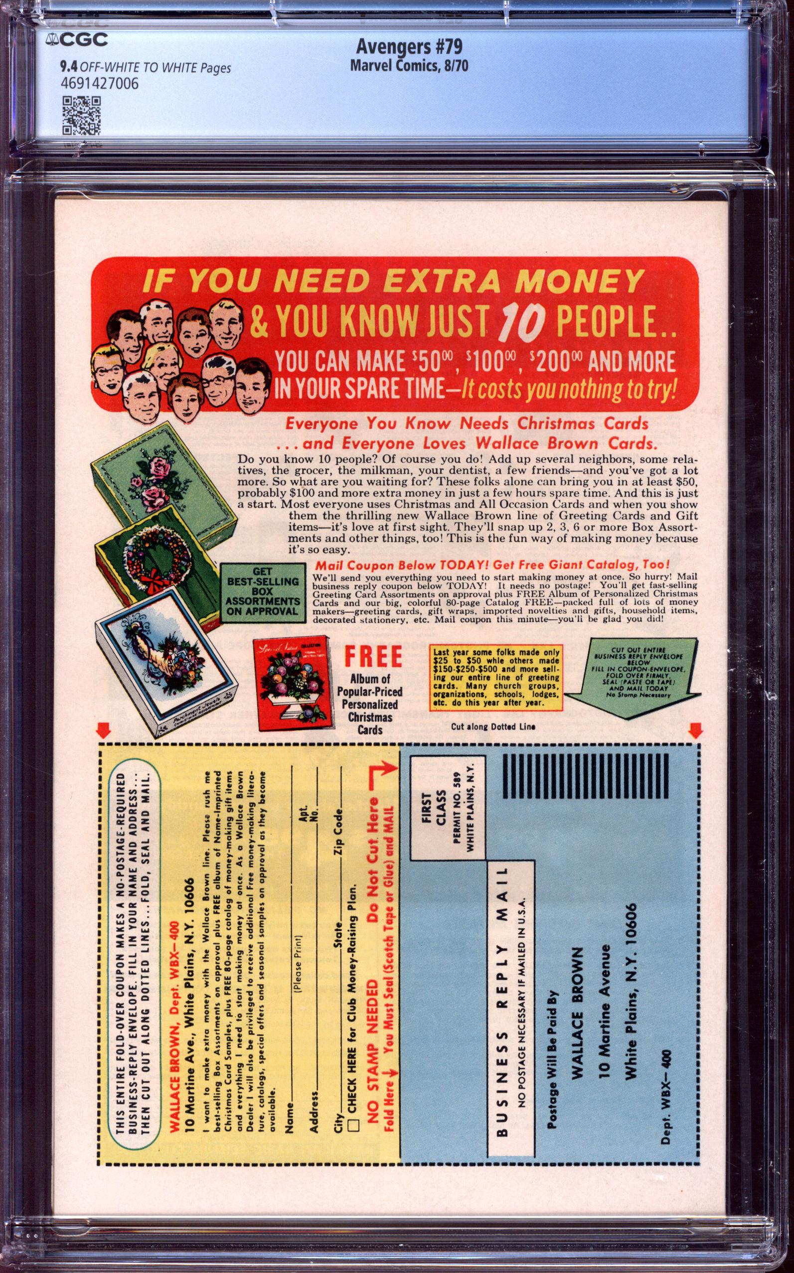 AVENGERS #79 CGC 9.4 OW/WH PAGES | Reece's Rare Comics