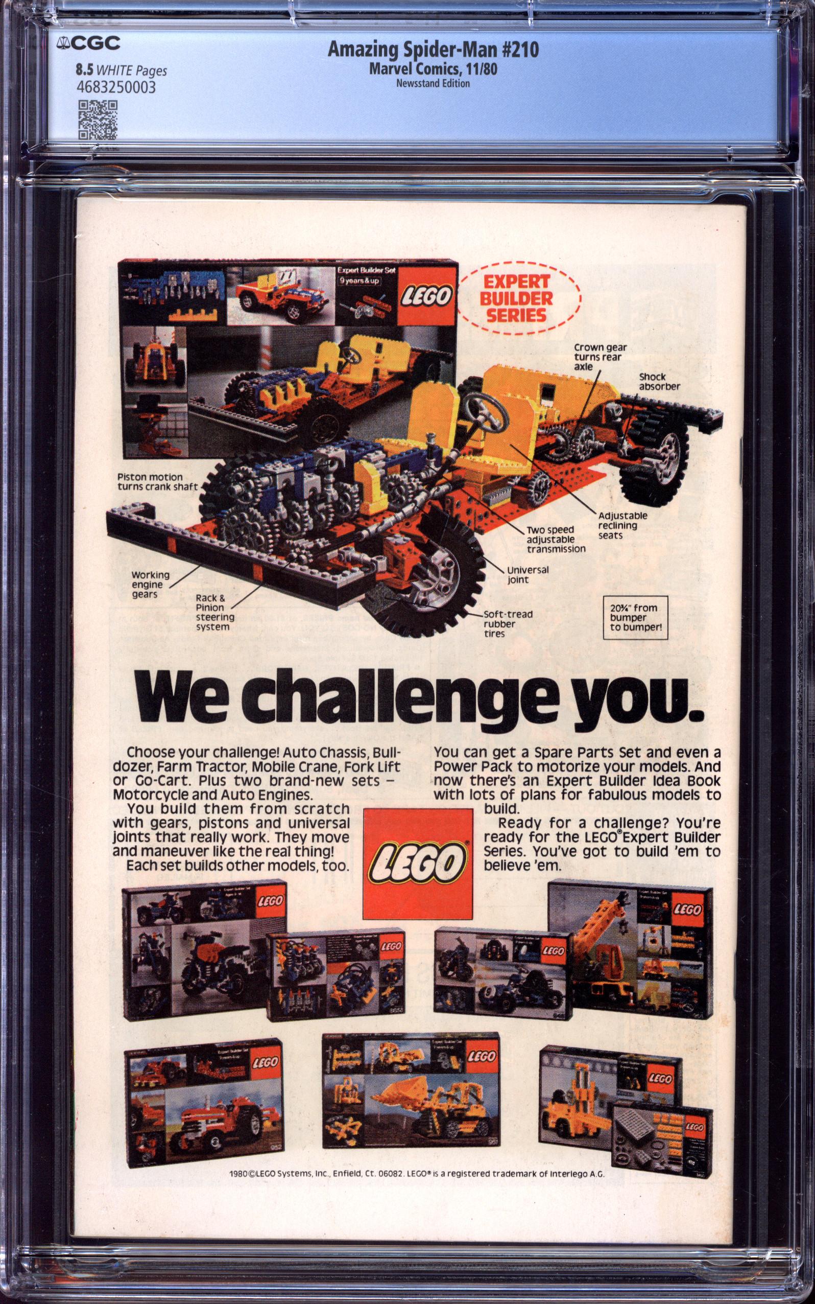 AMAZING SPIDER-MAN #210 CGC 8.5 WHITE PAGES MARK JEWELERS | Reece's ...