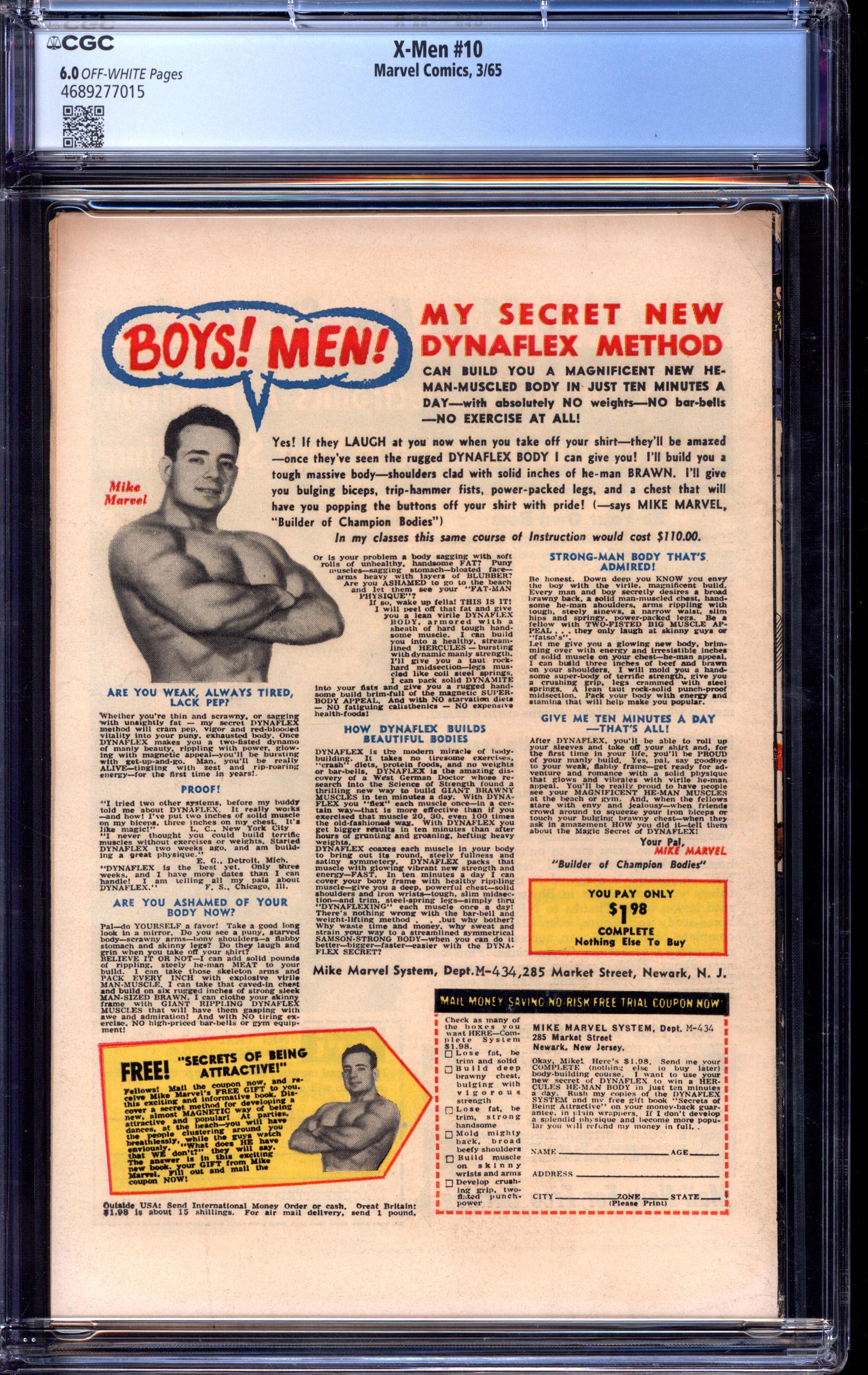 X-MEN #10 CGC 6.0 OW PAGES | Reece's Rare Comics