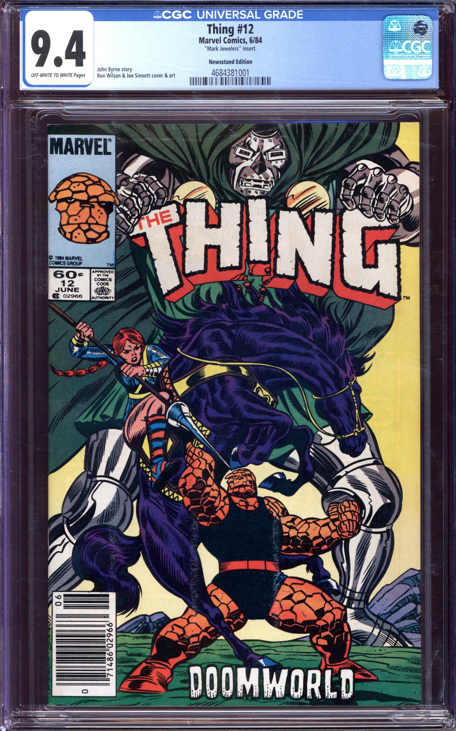 THING #12 CGC 9.4 OW/WH PAGES MARK JEWELERS | Reece's Rare Comics
