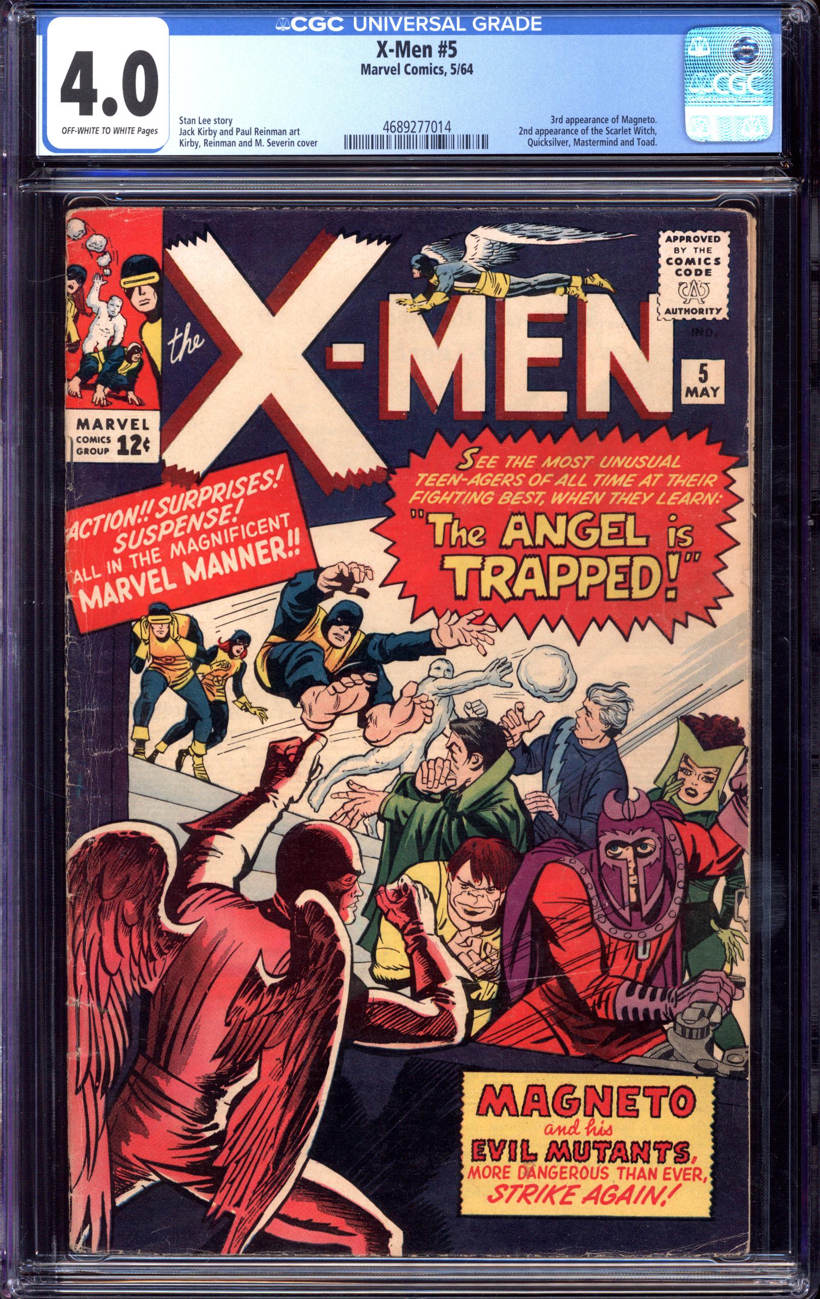 X-MEN #5 CGC 4.0 OW/WH PAGES | Reece's Rare Comics