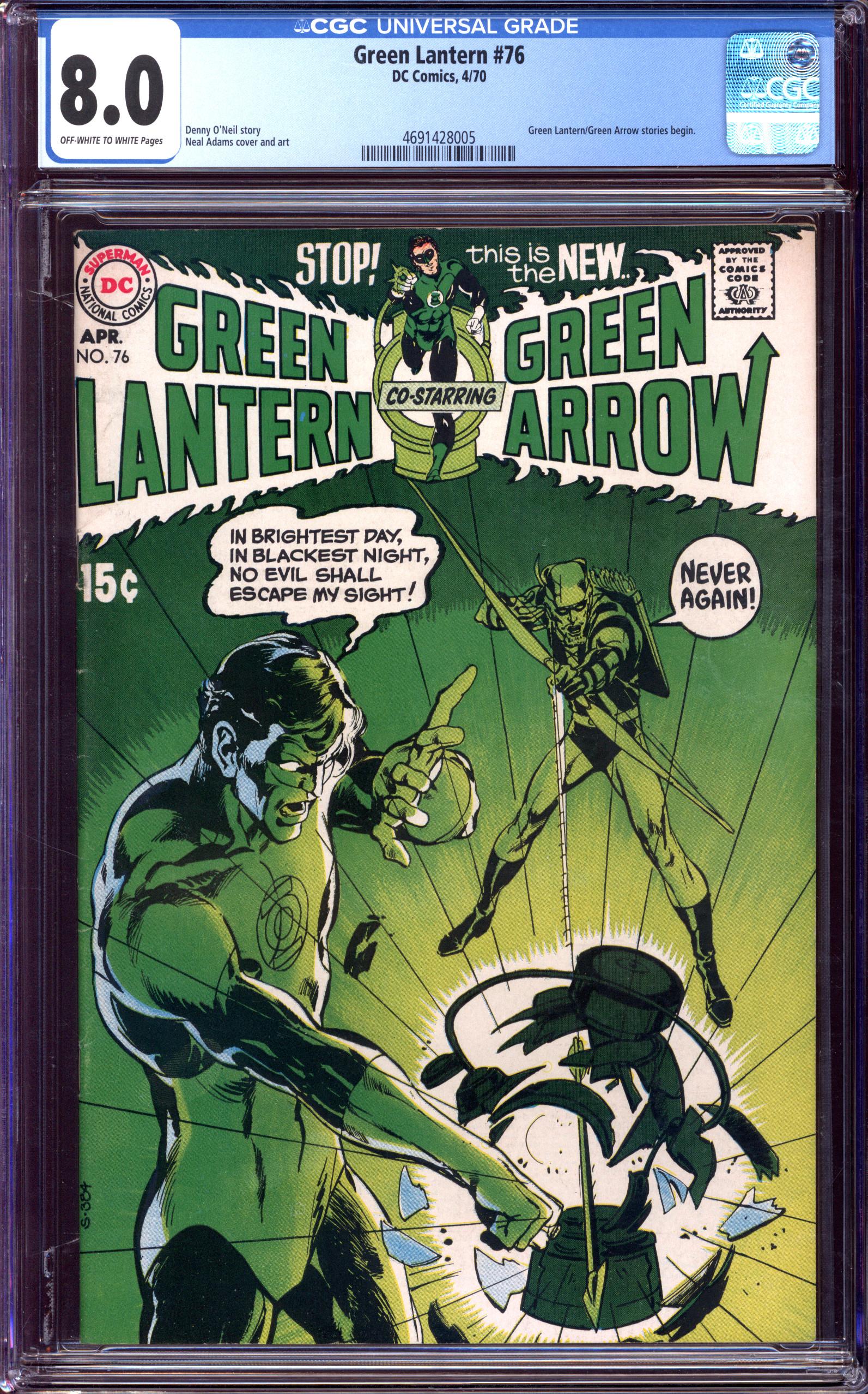 GREEN LANTERN #76 CGC 8.0 OW/WH PAGES | Reece's Rare Comics