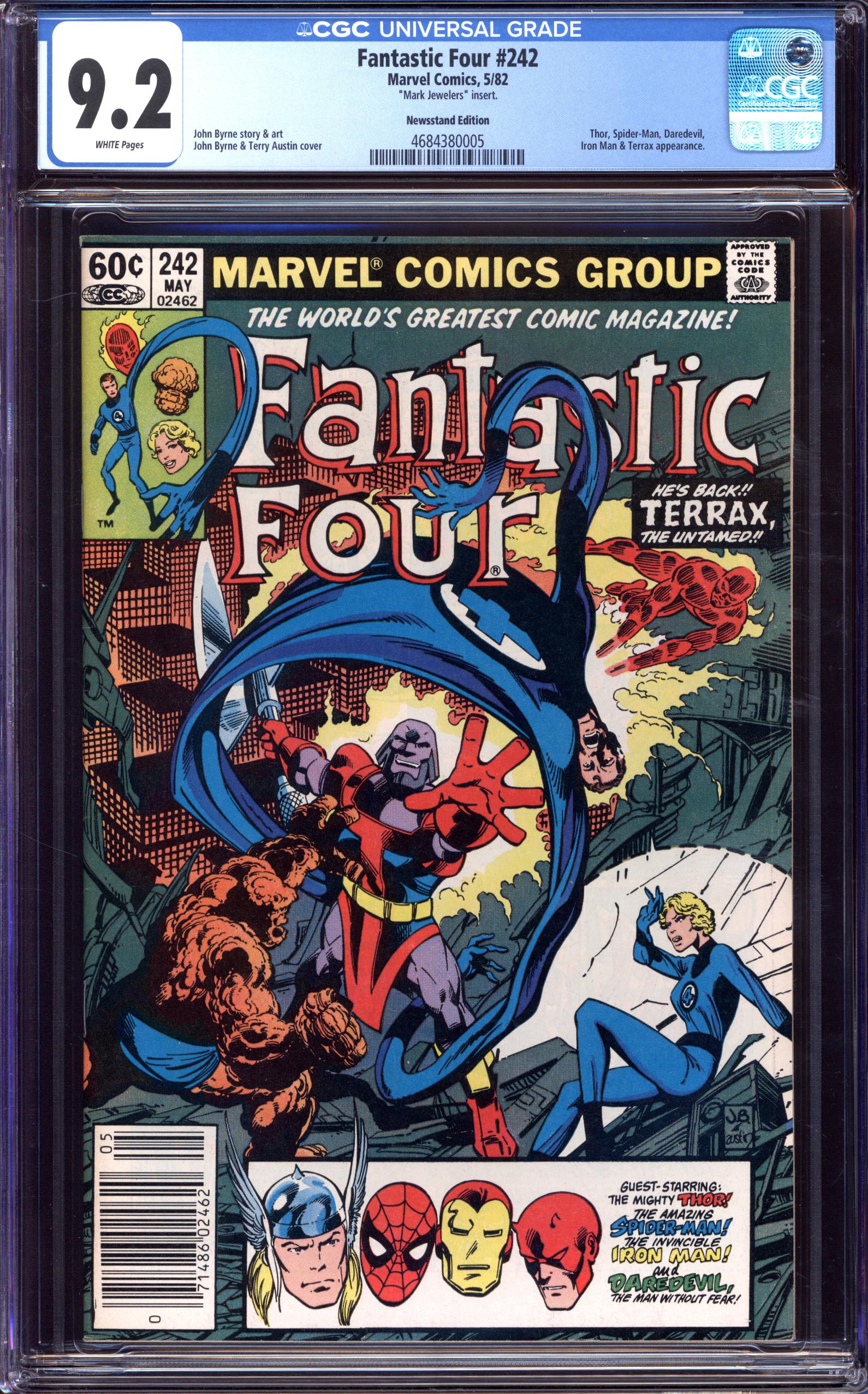FANTASTIC FOUR #242 CGC 9.2 WHITE PAGES MARK JEWELERS | Reece's Rare Comics