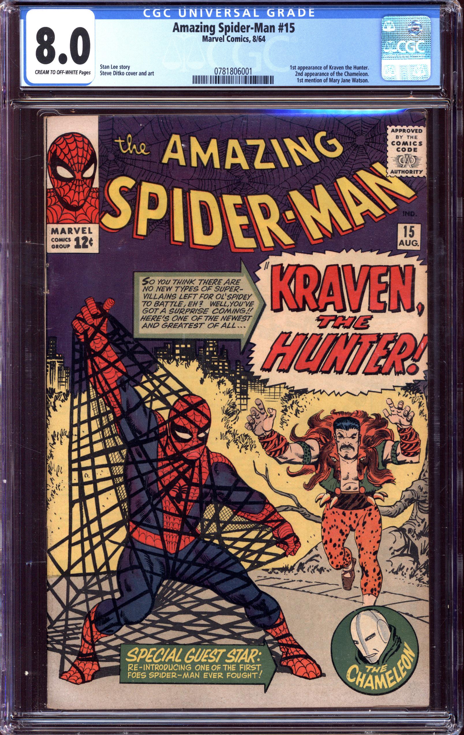 AMAZING SPIDER-MAN #15 CGC 8.0 CR/OW PAGES | Reece's Rare Comics