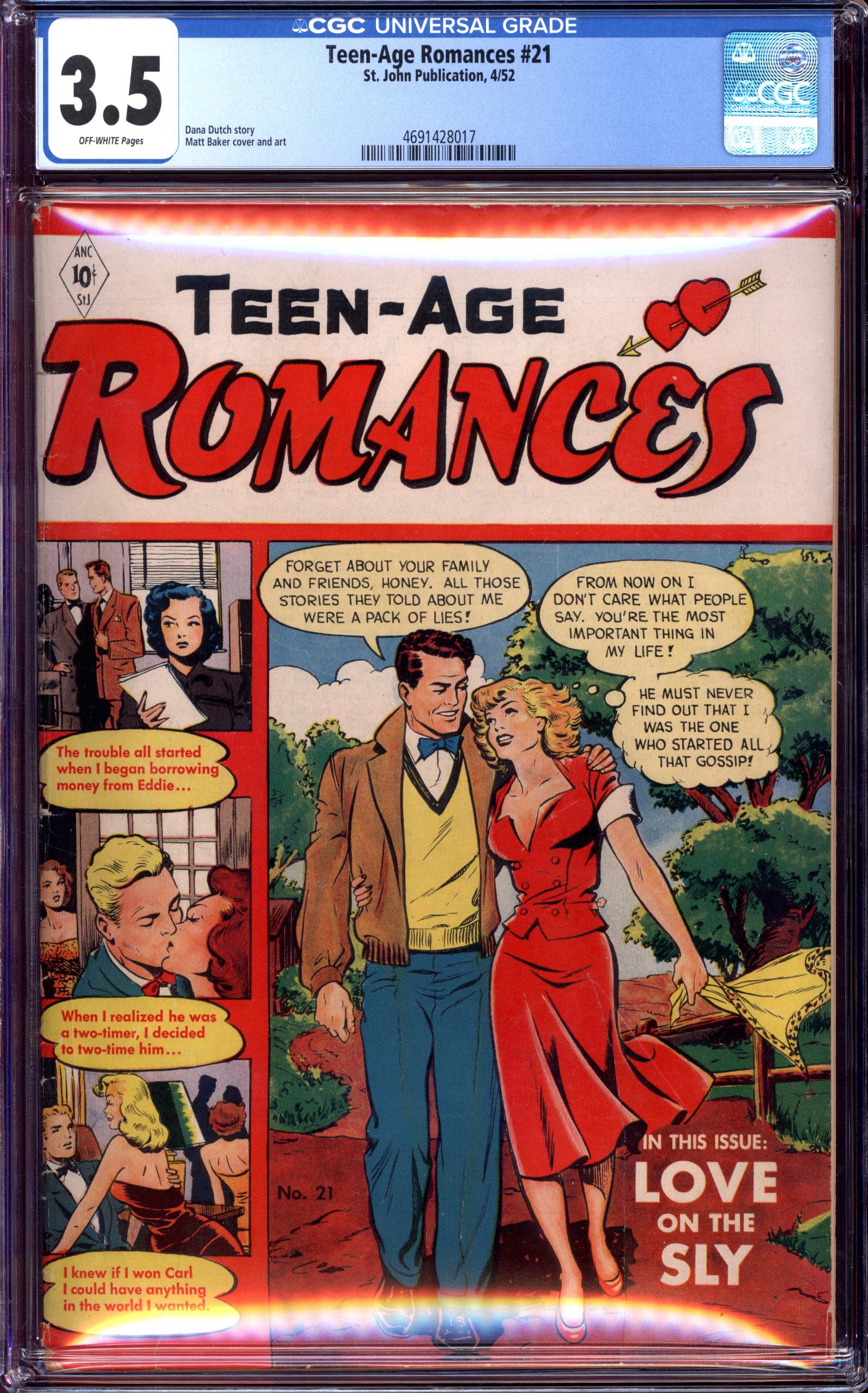TEEN-AGE ROMANCES #21 CGC 3.5 OW PAGES | Reece's Rare Comics