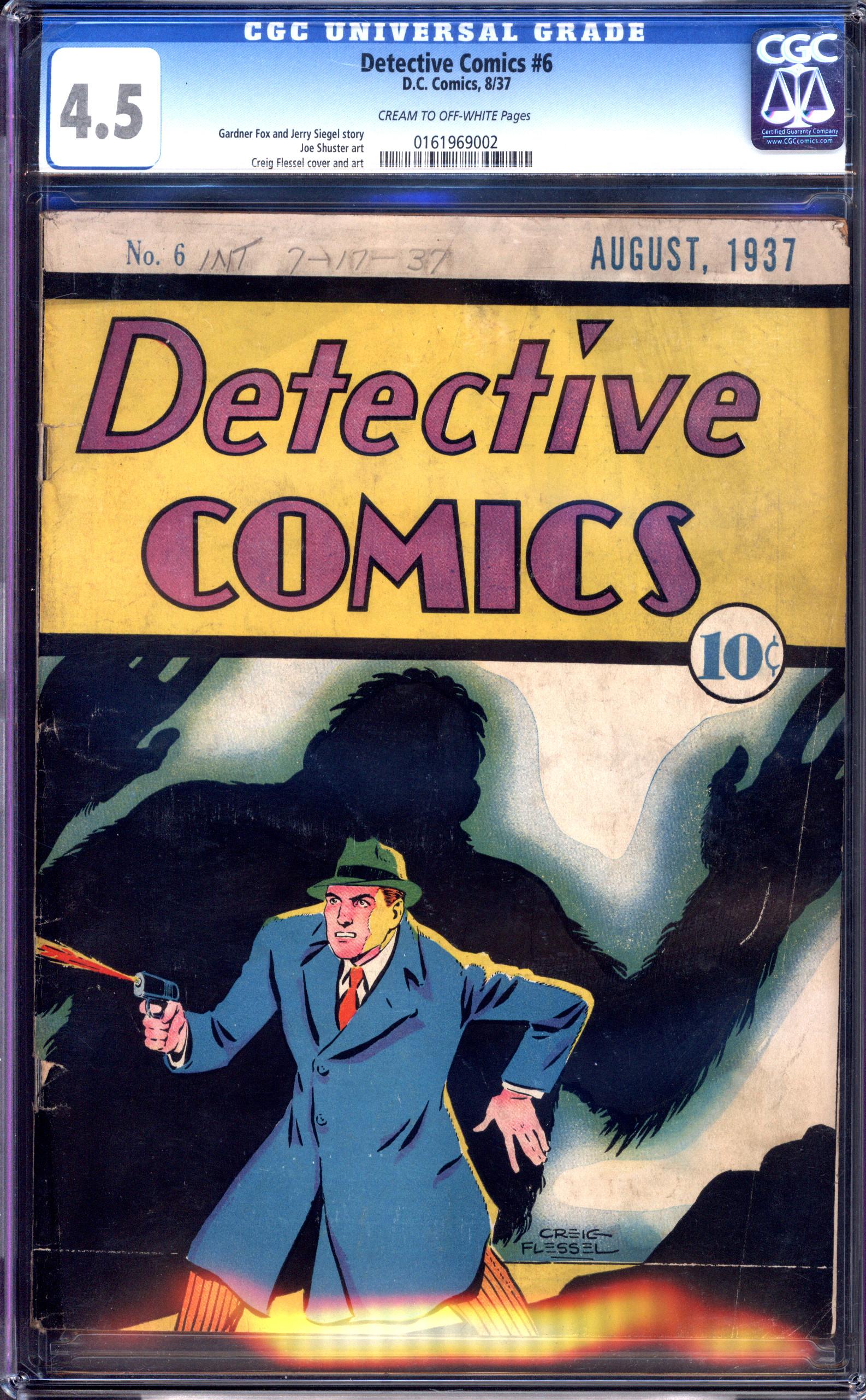 DETECTIVE COMICS #6 CGC 4.5 CR/OW PAGES | Reece's Rare Comics