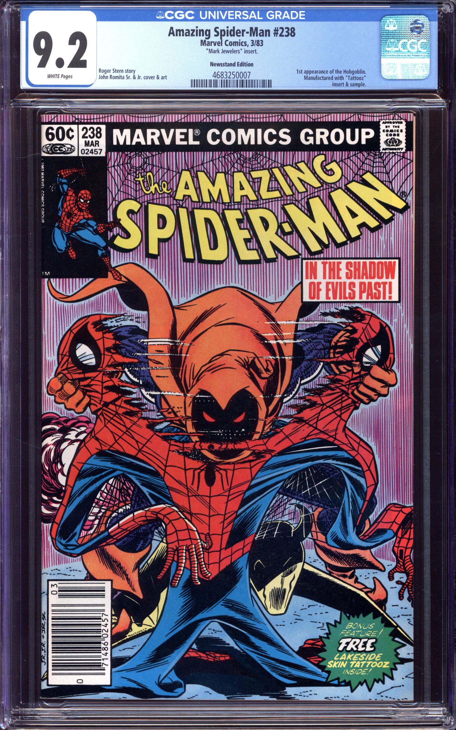 AMAZING SPIDER-MAN #238 CGC 9.2 WHITE PAGES MARK JEWELERS | Reece's ...
