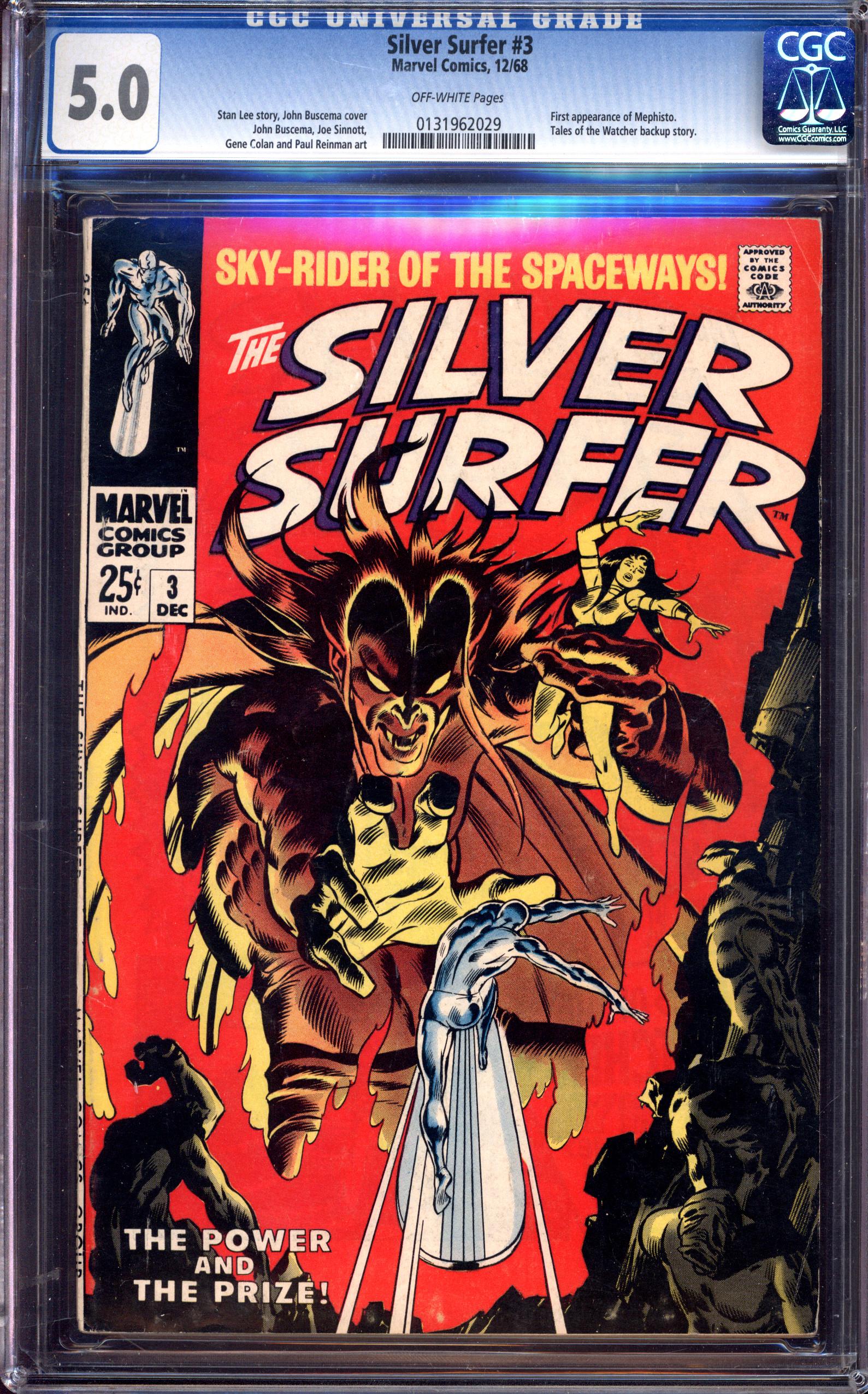SILVER SURFER #3 CGC 5.0 OW PAGES | Reece's Rare Comics