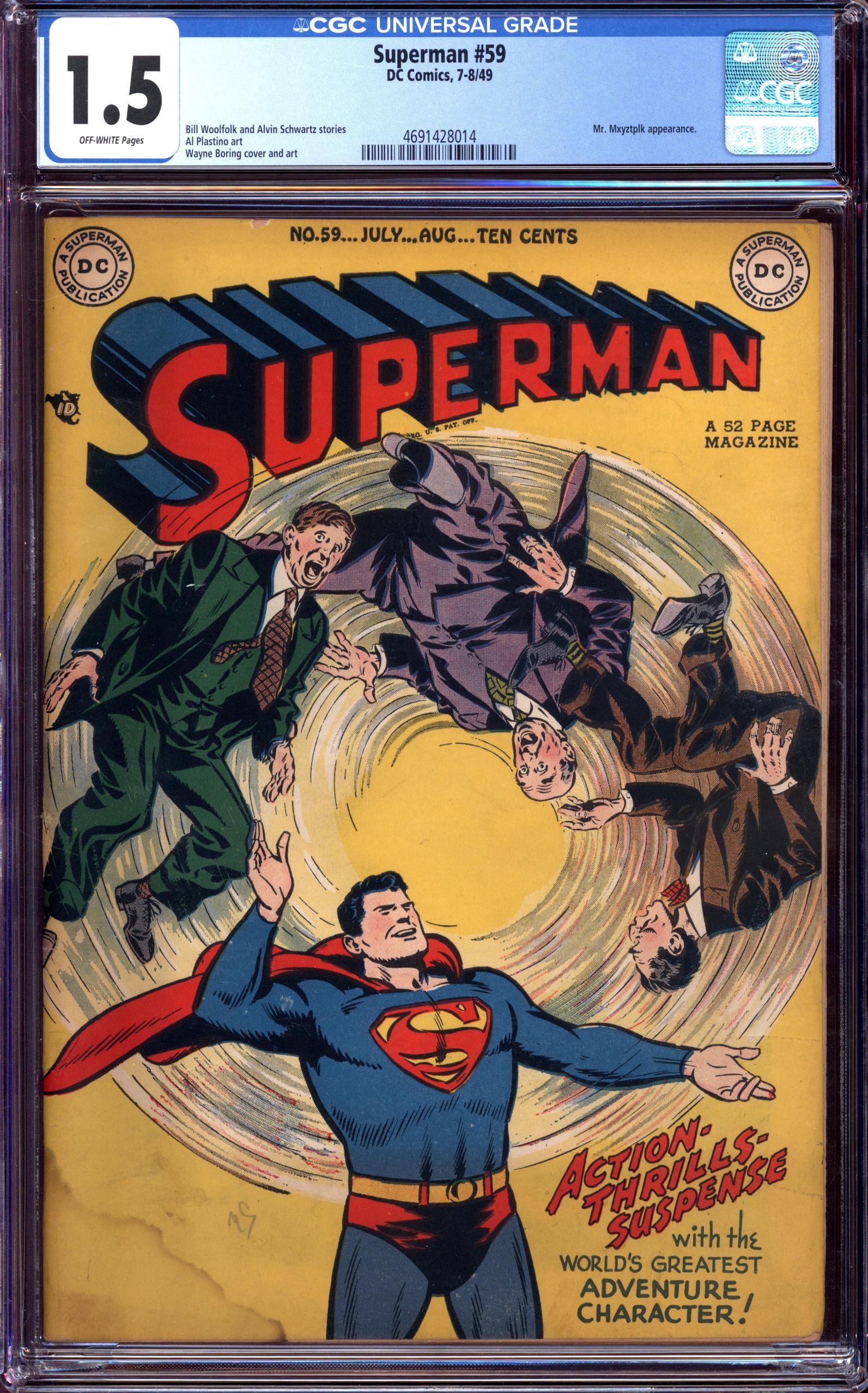 SUPERMAN #59 CGC 1.5 OW PAGES | Reece's Rare Comics