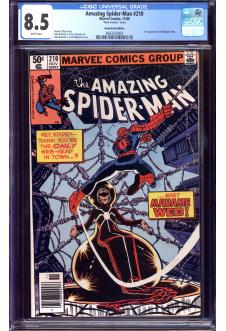 AMAZING SPIDER-MAN #210 CGC 8.5 WHITE PAGES MARK JEWELERS | Reece's ...