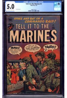 TELL IT TO THE MARINES #3 CGC 5.0 OW/WH PAGES | Reece's Rare Comics
