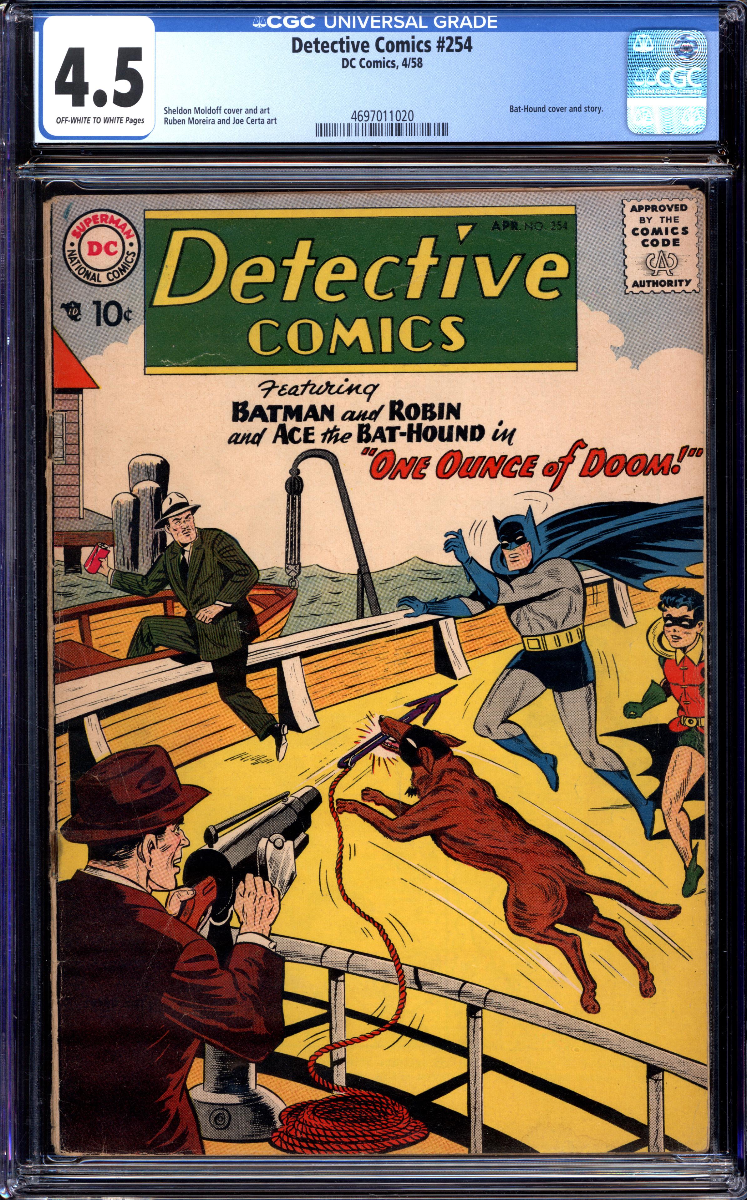 DETECTIVE COMICS #254 CGC 4.5 OW/WH PAGES | Reece's Rare Comics