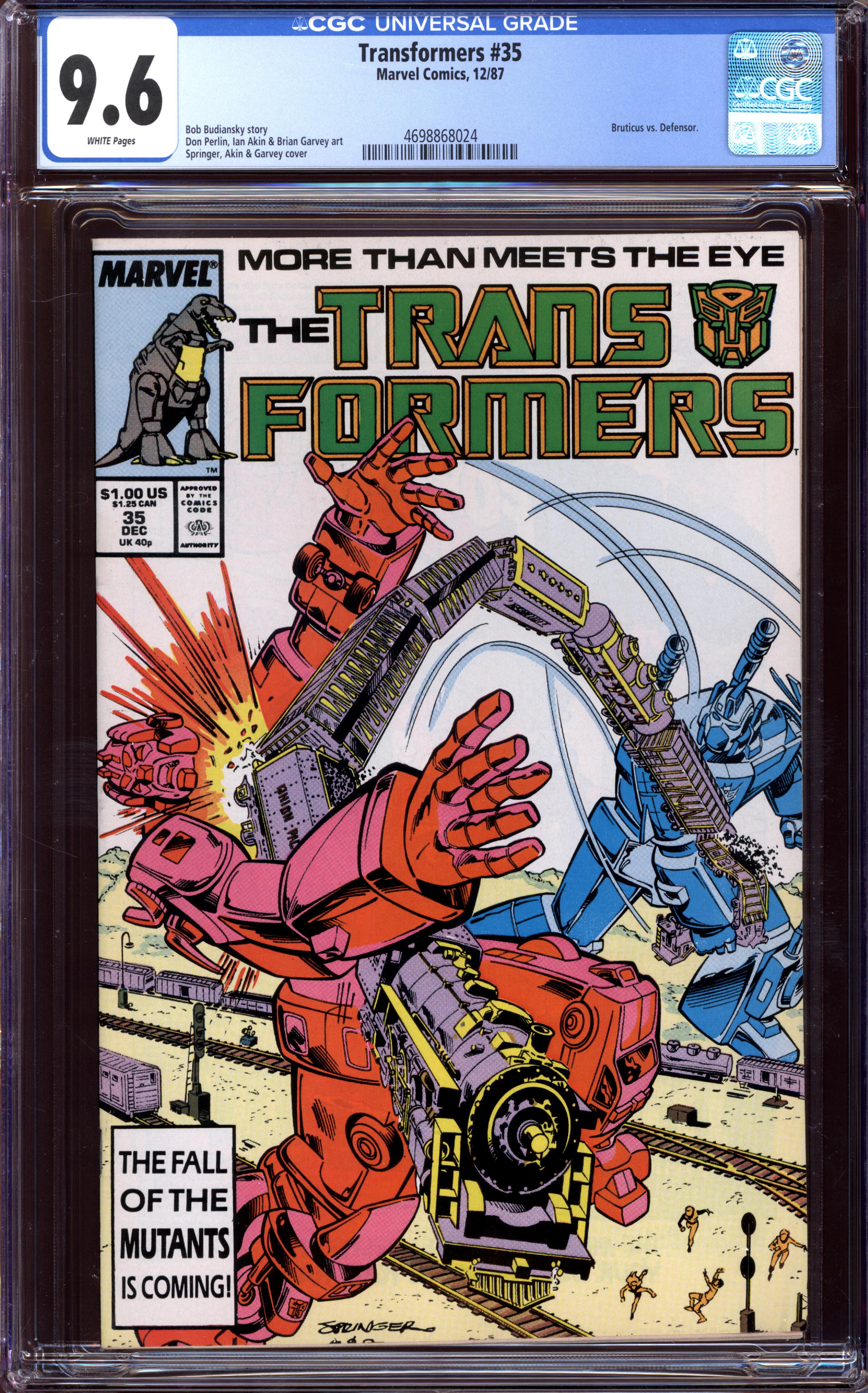 TRANSFORMERS #35 CGC 9.6 WHITE PAGES | Reece's Rare Comics