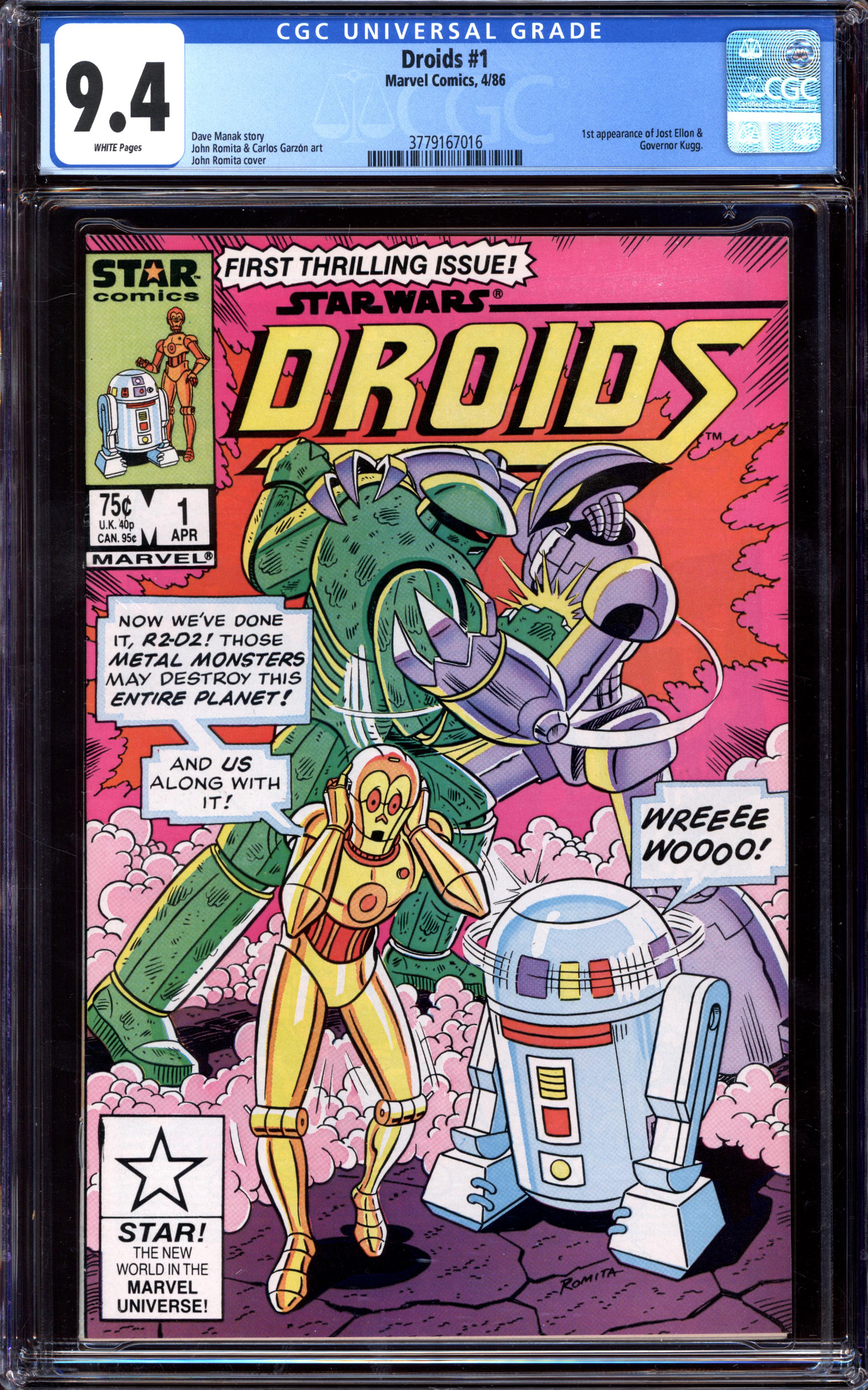 DROIDS #1 CGC 9.4 WHITE PAGES | Reece's Rare Comics